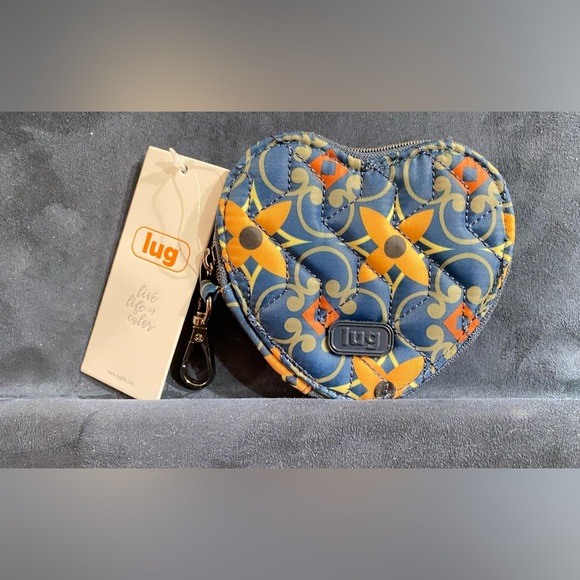 lug | Accessories | Lug Heart Pouch Tiles Teal Nwt | Poshmark